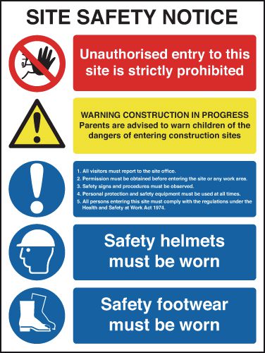 Site Safety Notice Signs | Seton